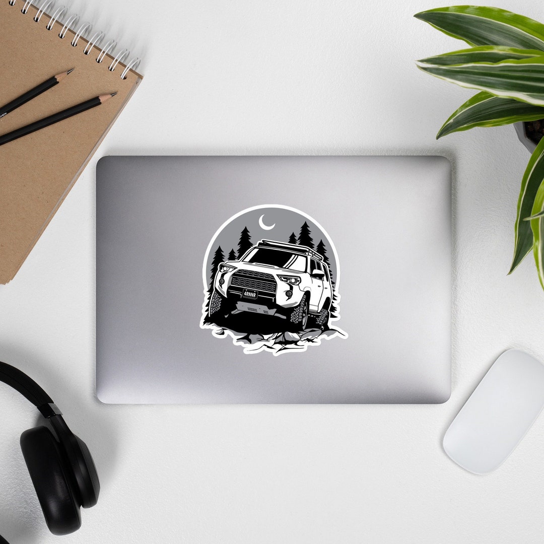 White Toyota 4runner - Vinyl Bubble Free Sticker - 5th Gen - TRD - 4x4 ...