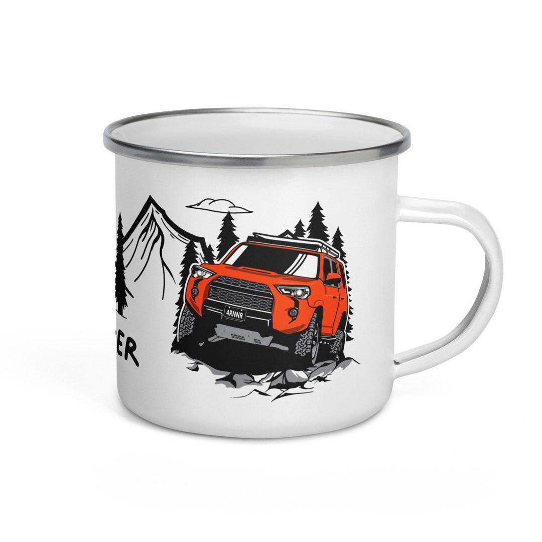 Inferno Orange Toyota 4runner - Camping Enamel Mug - 12oz - Coffee ...