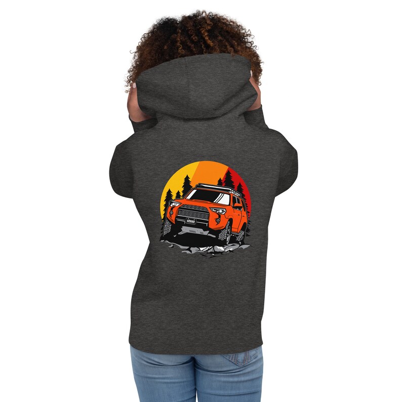 Inferno Orange Toyota 4runner TRD PRO - Premium Unisex Hoodie - Back ...