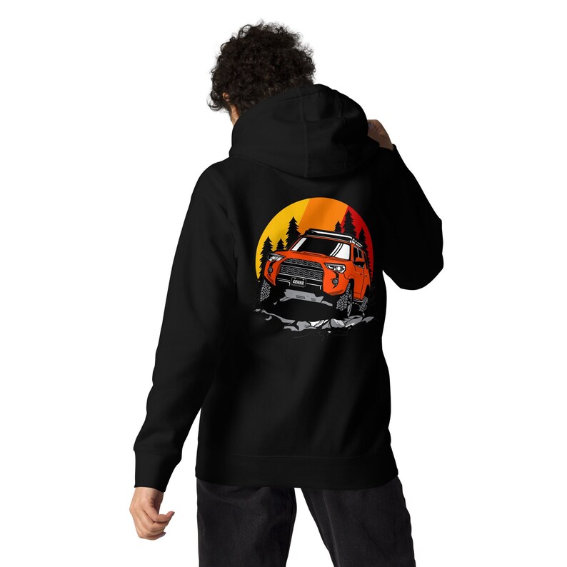 Inferno Orange Toyota 4runner TRD PRO - Premium Unisex Hoodie - Back ...