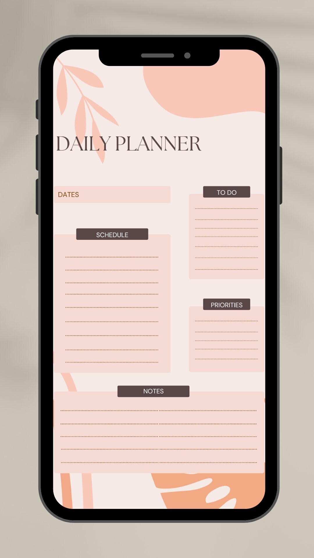 Daily Planner Sticky Note | Digital Download | Modern Pink - Etsy