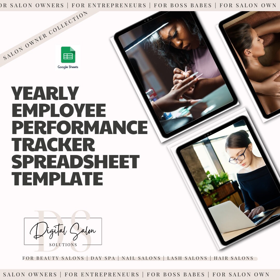 Yearly Employee Performance Tracker Spreadsheet Template - Etsy