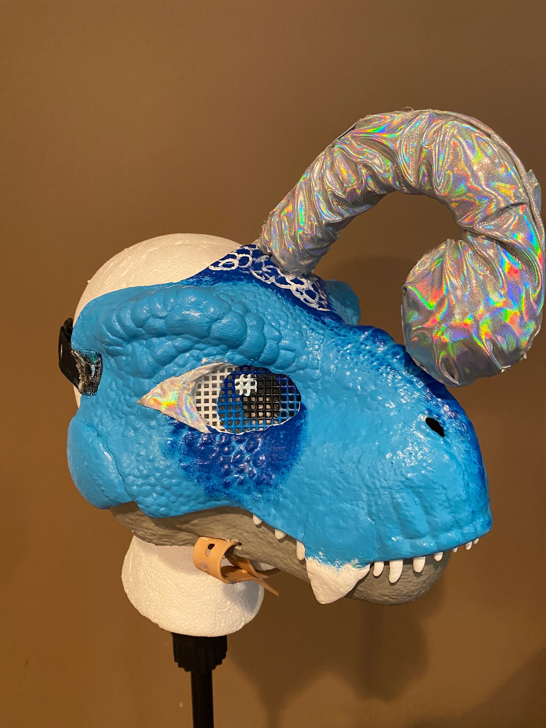 Blue Angler Fish Dino Mask - Etsy