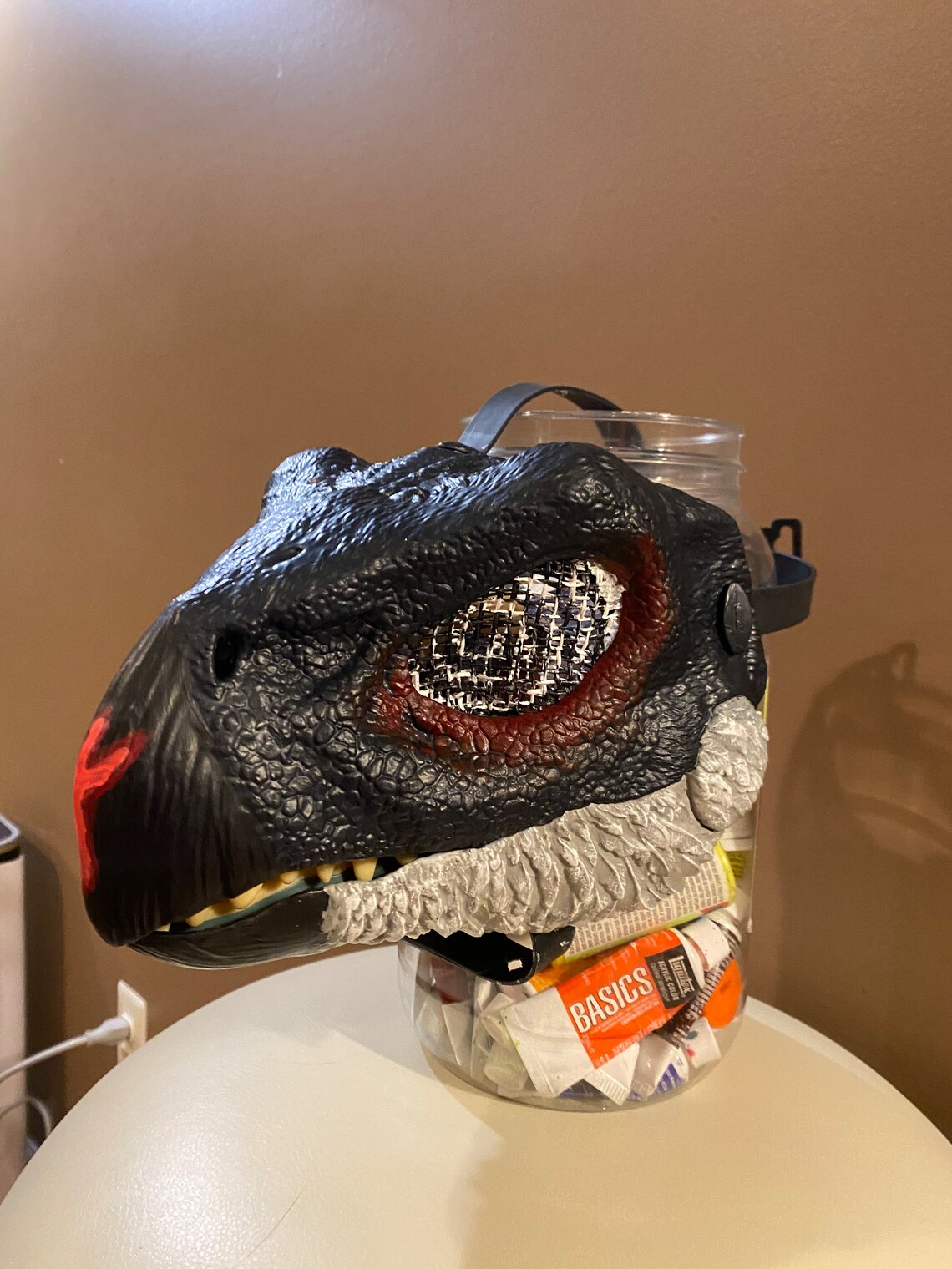 Non-furred raptor Dino Mask Commission read Description BEFORE ...