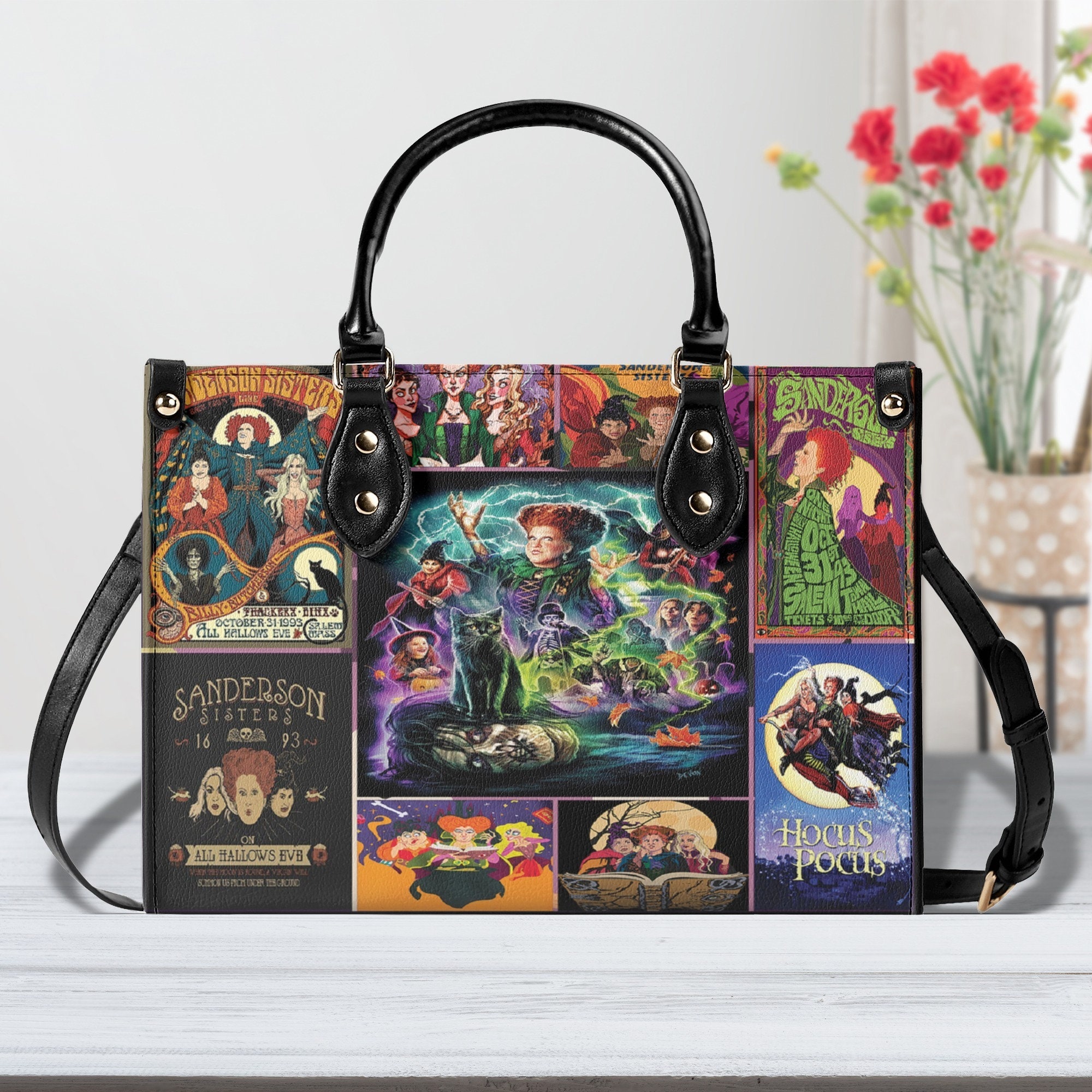 Hocus Pocus Leather Bags,hocus Pocus Lovers Handbag,hocus Pocus Bags ...