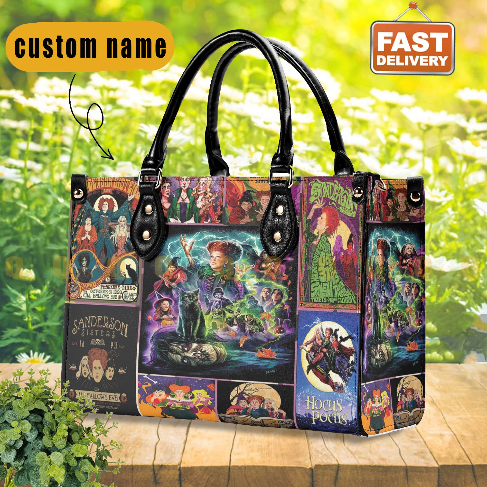 Hocus Pocus Leather Bags,hocus Pocus Lovers Handbag,hocus Pocus Bags ...