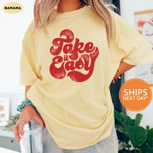 Take It Easy Bohemian Shirt | Retro Vintage Comfort Colors Graphic Tee ...
