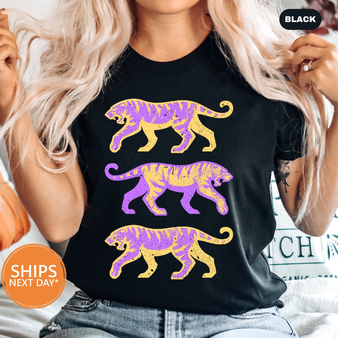 Purple and Gold Tigers Shirt | Comfort Colors Louisiana Shirt | Mardi ...