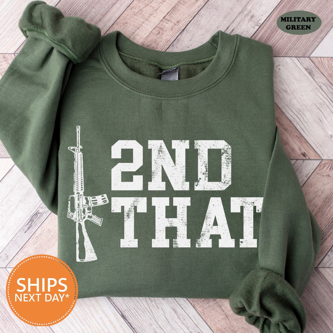 Mens Pro Gun Sweatshirt | 2nd That Crewneck | Patriotic Hoodie | 2nd ...