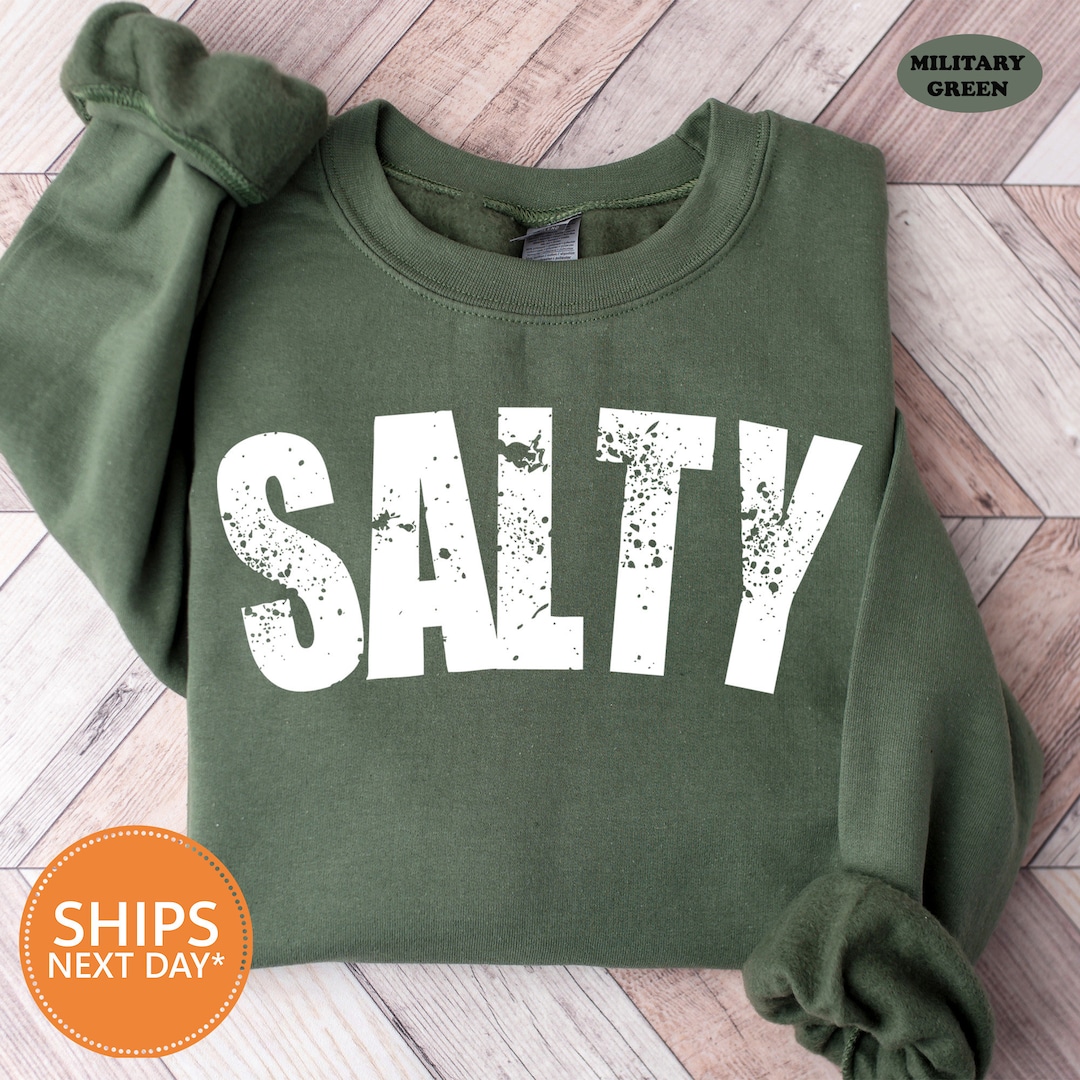 Salty Sweatshirt | Trendy Beach Crewneck | Beach Hoodie | Vacation ...
