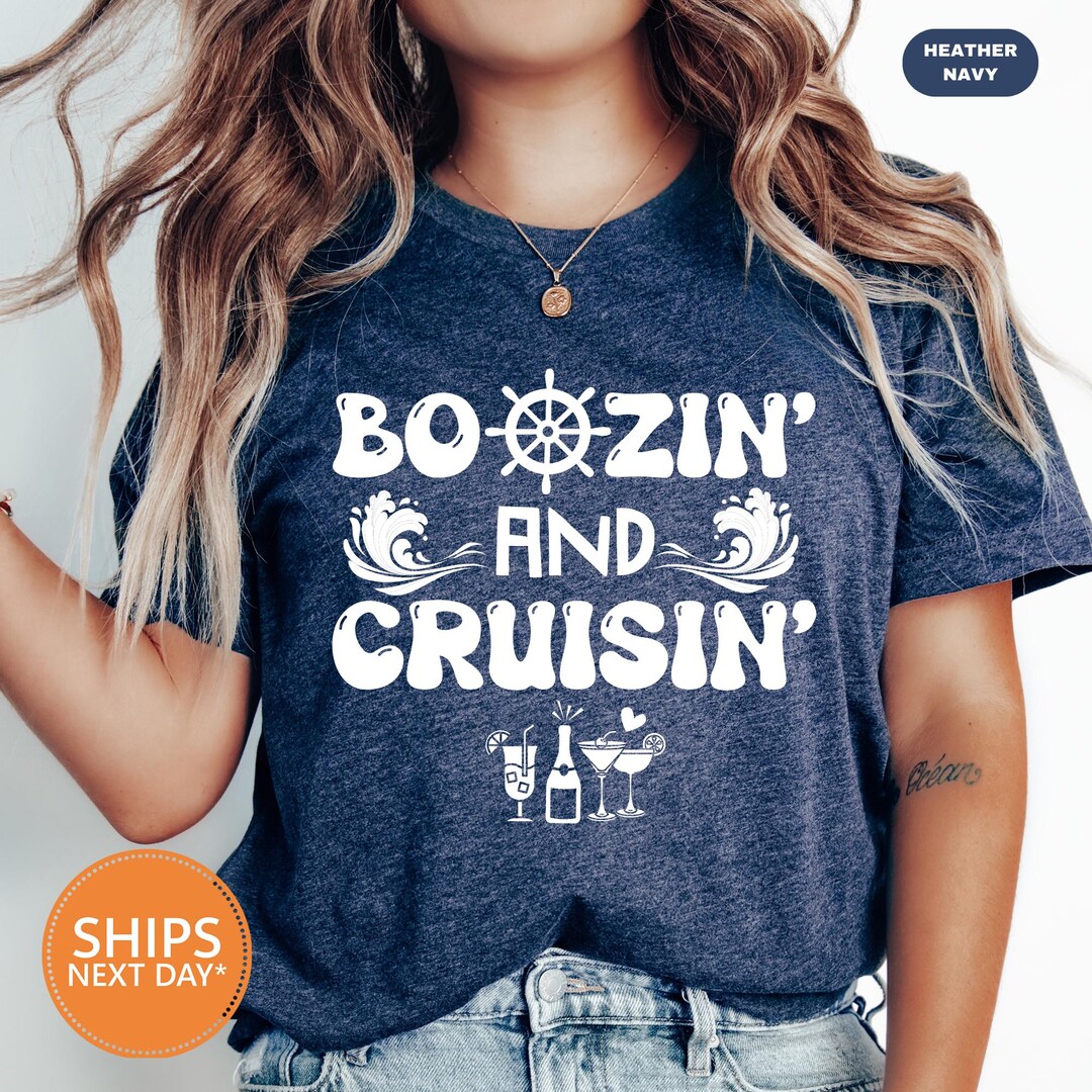 Boozin Cruisin Shirt | Comfort Colors Cruise Shirt | Funny Cruise Tee ...