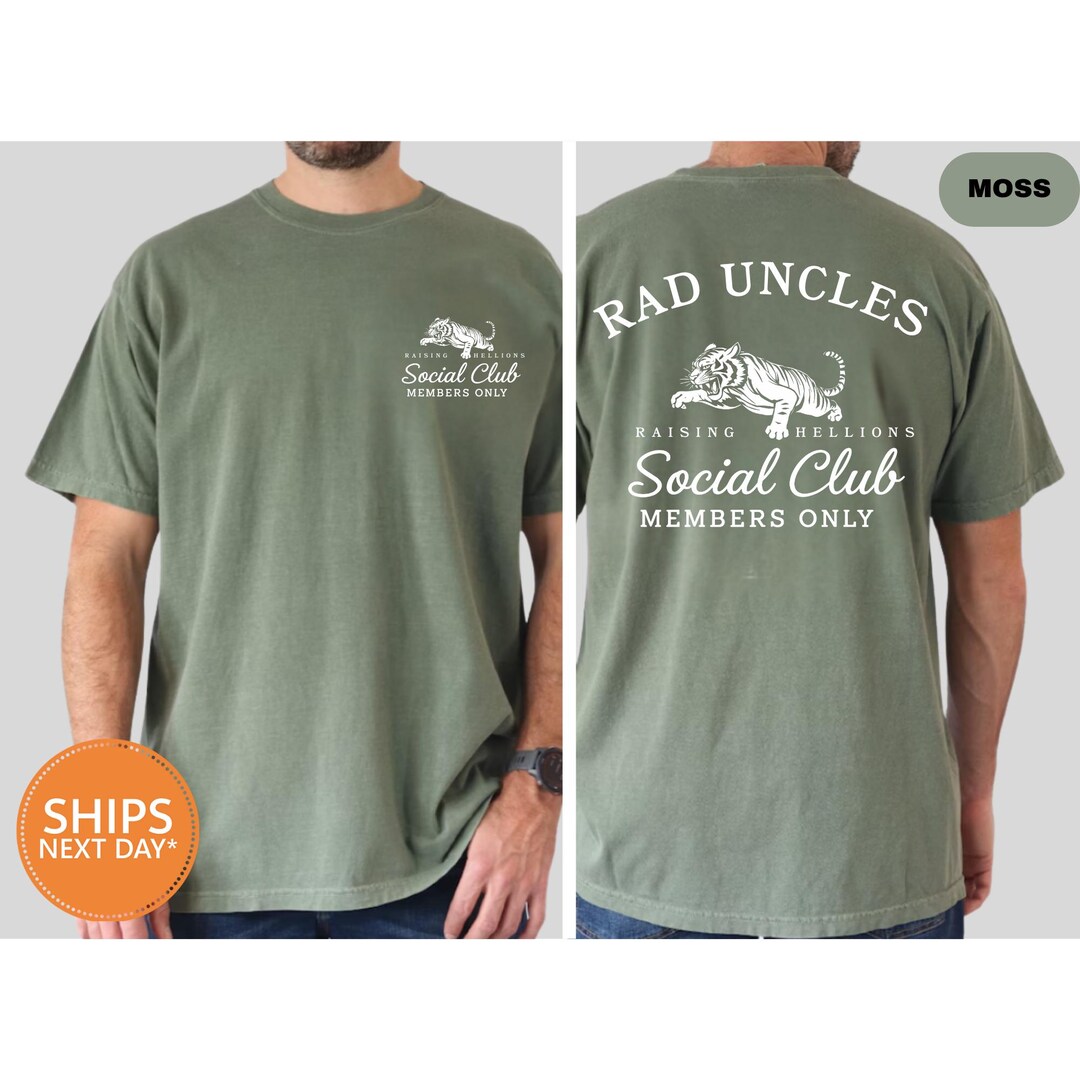 Rad Uncles Social Club Comfort Colors Shirt, New Uncle Baby ...