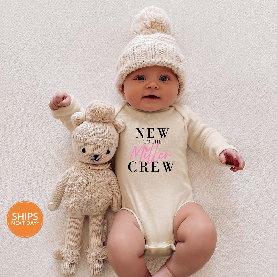 Personalized New to the Crew Baby Bodysuit | New to the Crew Custom ...
