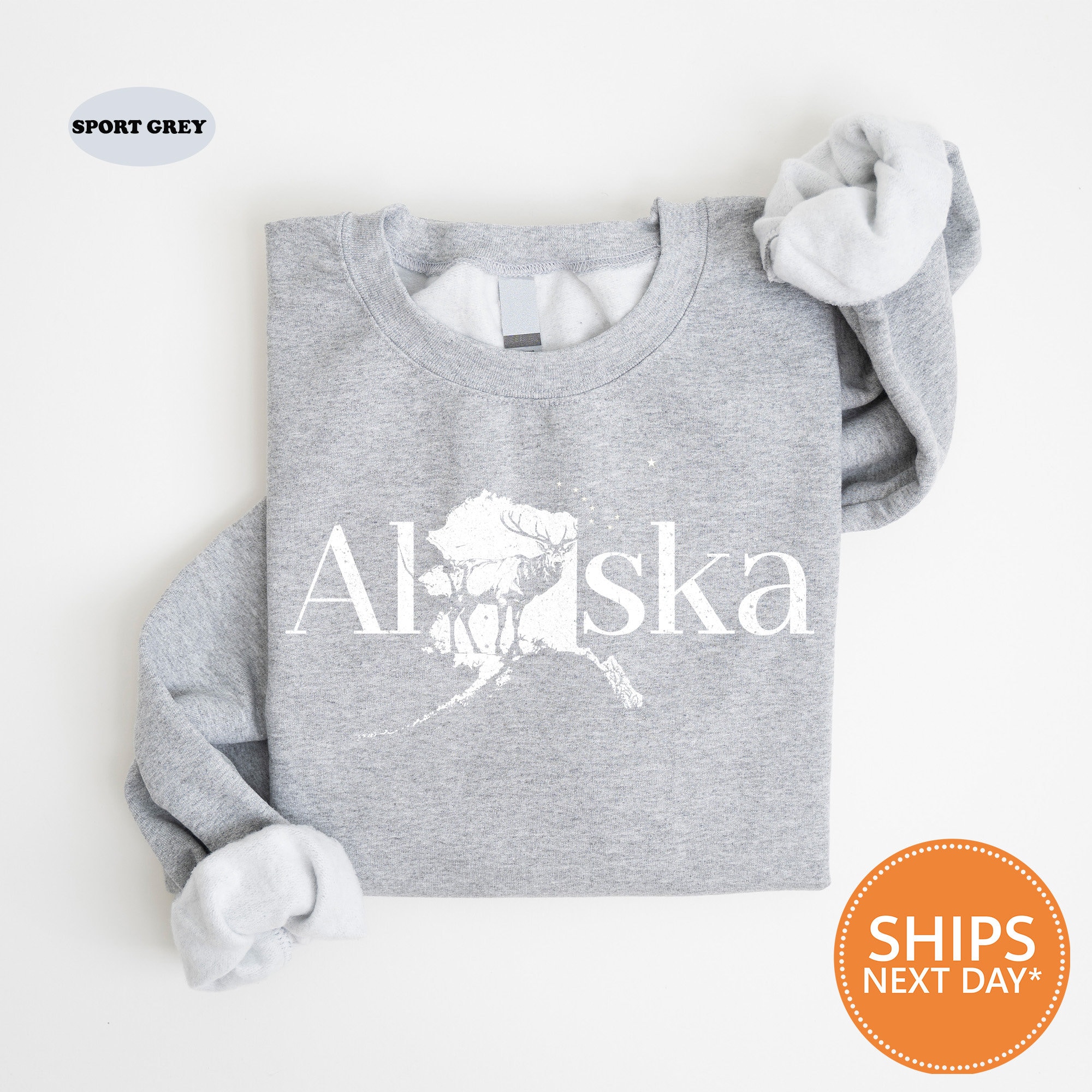 Alaska State Sweatshirt Alaska Trip Crewneck Alaska Pride Hoodie ...