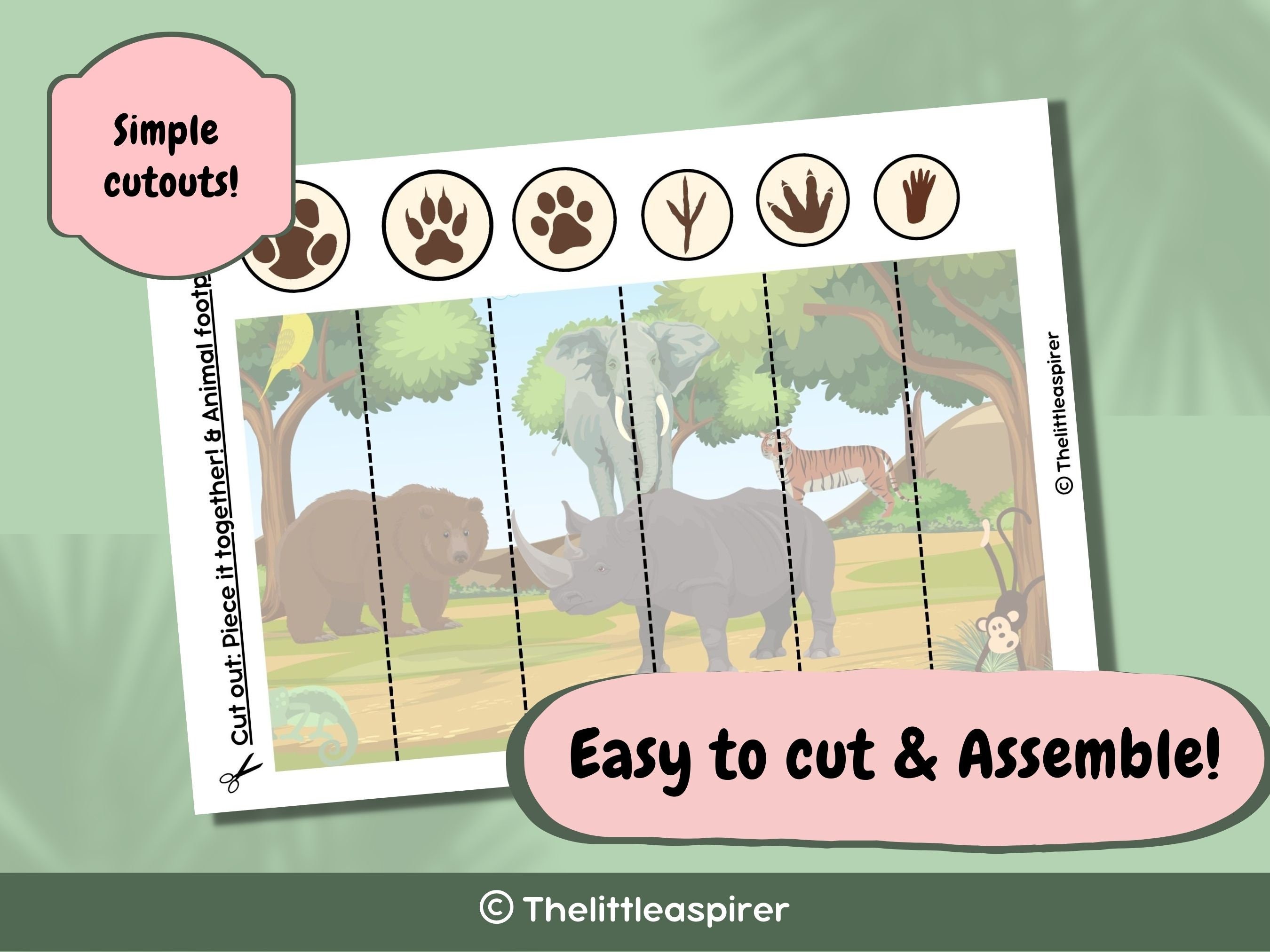 JUNGLE Busy Book. Printable Preschool Learning Binder. - Etsy