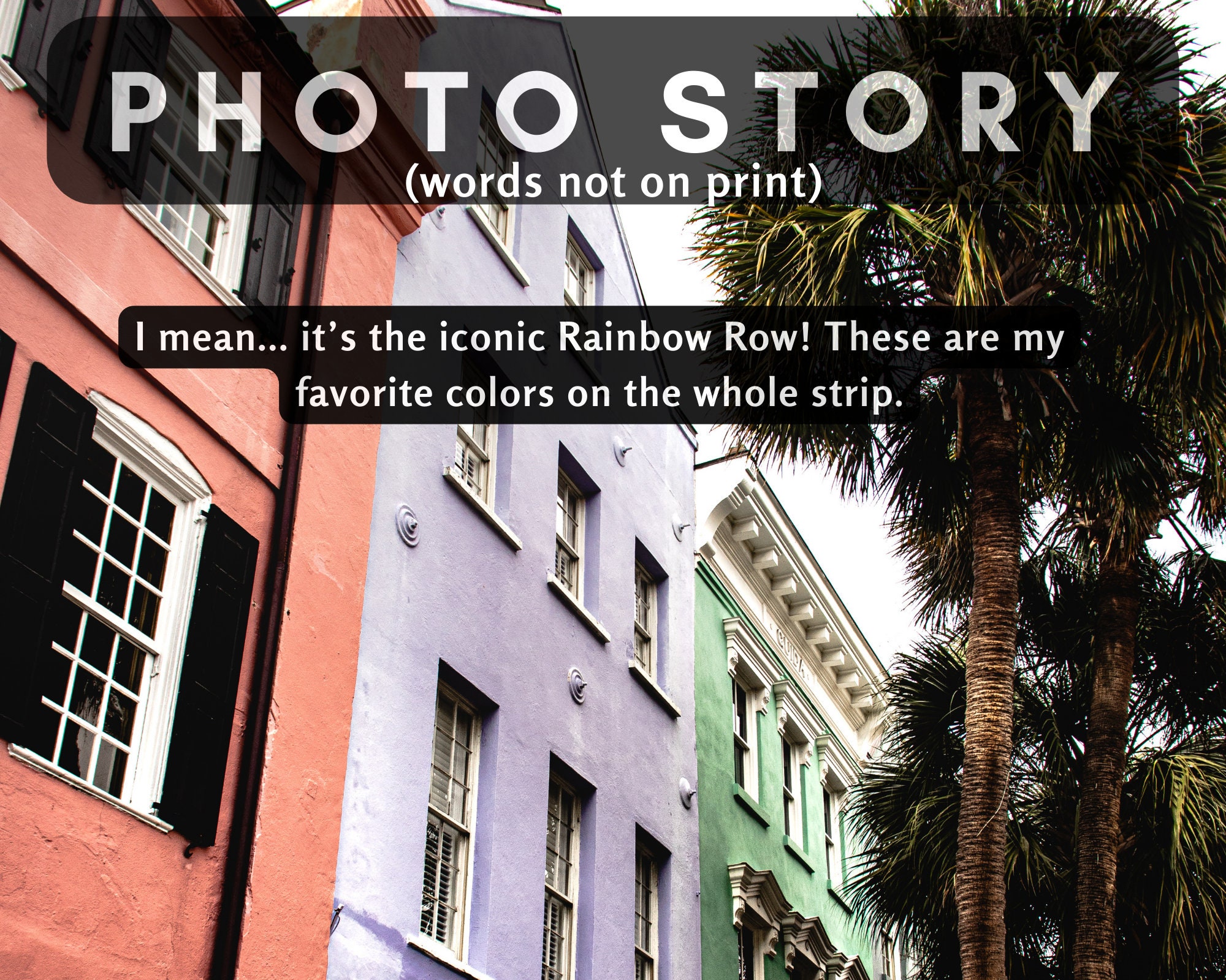 Rainbow Row Charleston SC Art, Rainbow Row Canvas/print, Vintage ...