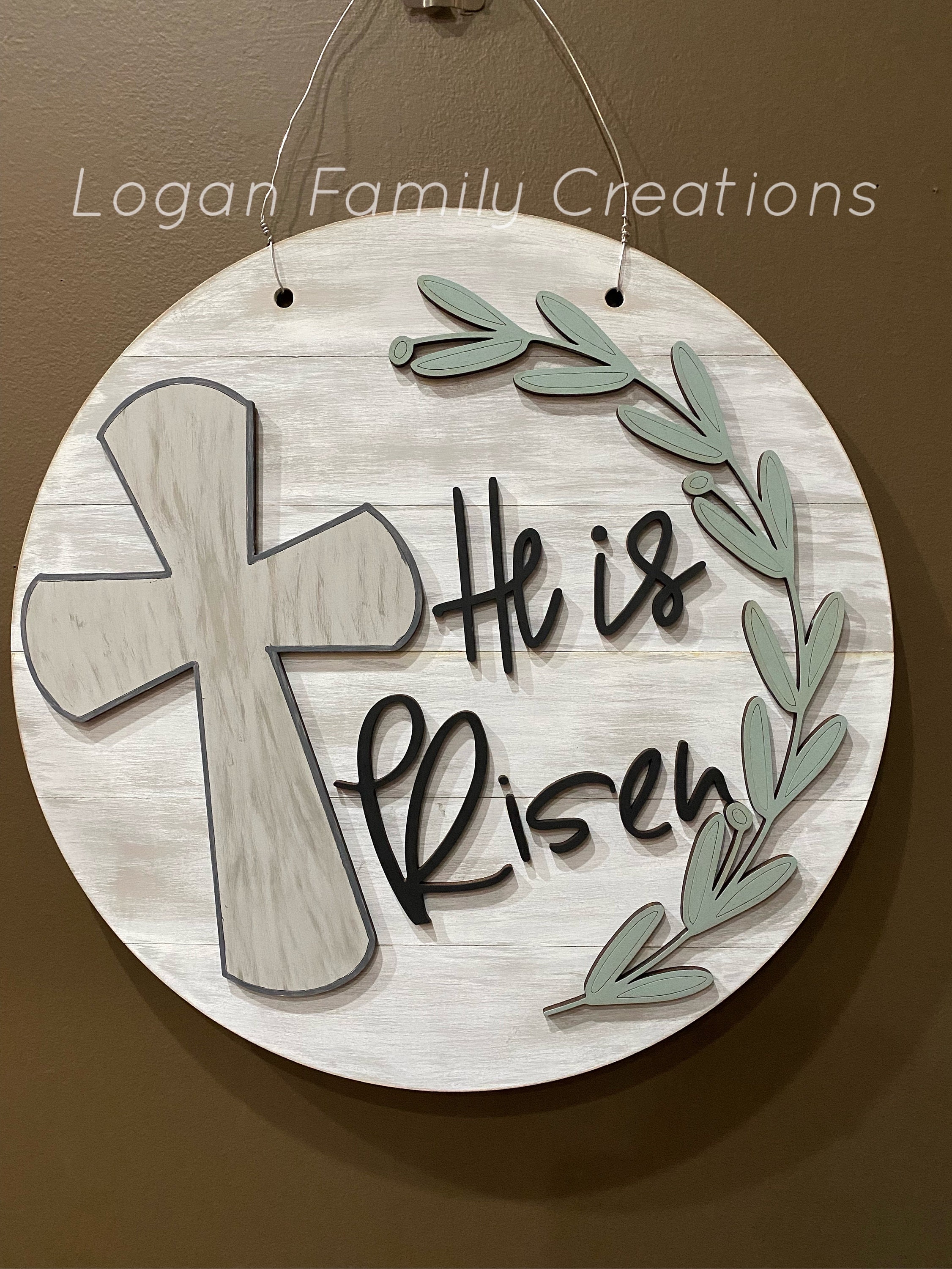 He is Risen Door Hanger - Etsy