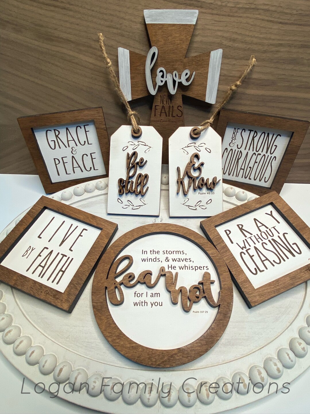 Bible Verse Tiered Tray Set - Etsy
