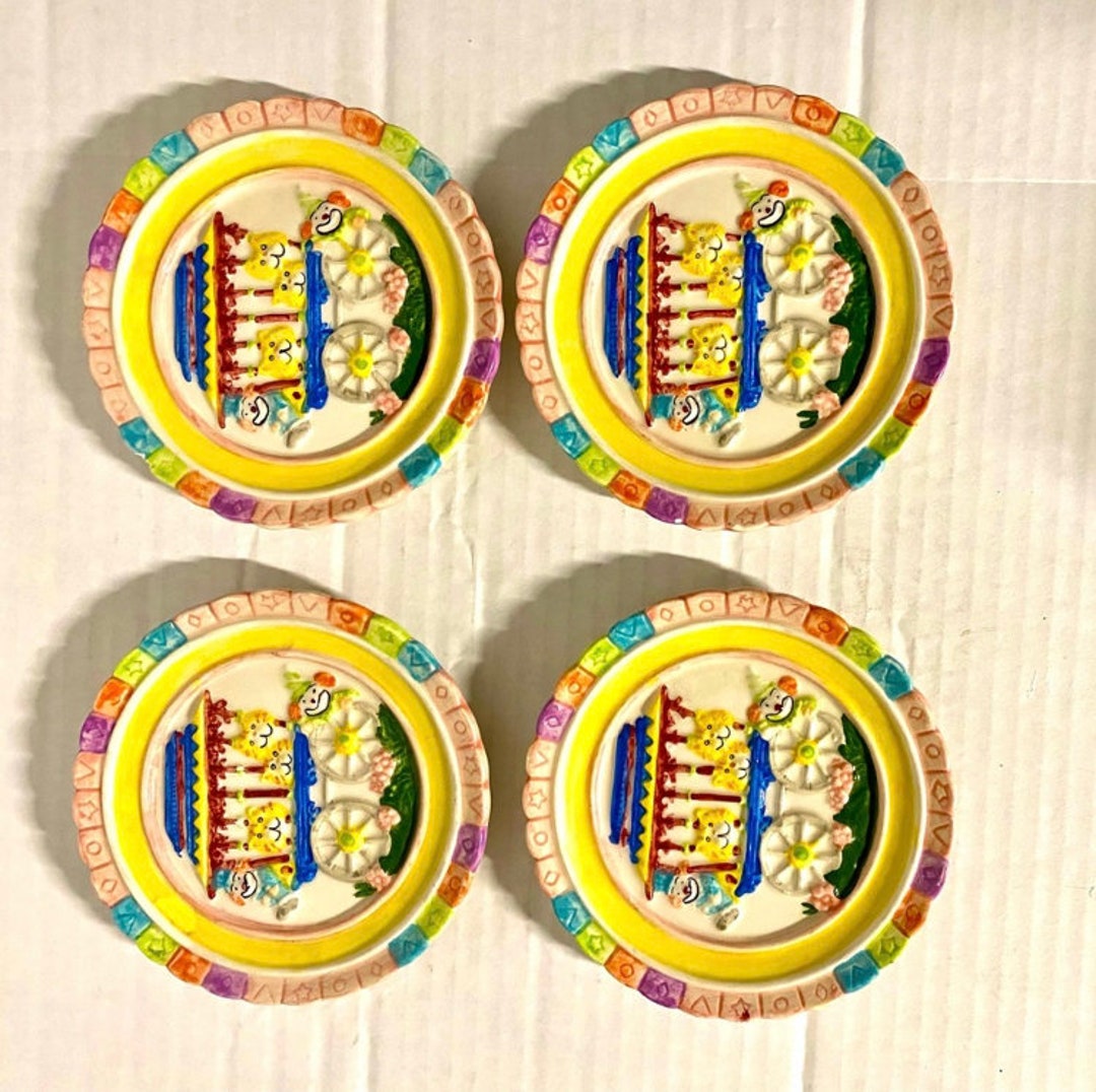 Mercuries Retro 1995 Circus Tea Party Plate Set - Etsy
