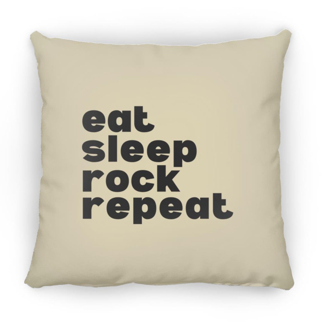 Eat Sleep Rock Repeat Square Pillow, Three Sizes, Neutral Colors - Etsy