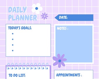 Simple Daily Planner Purple - Etsy