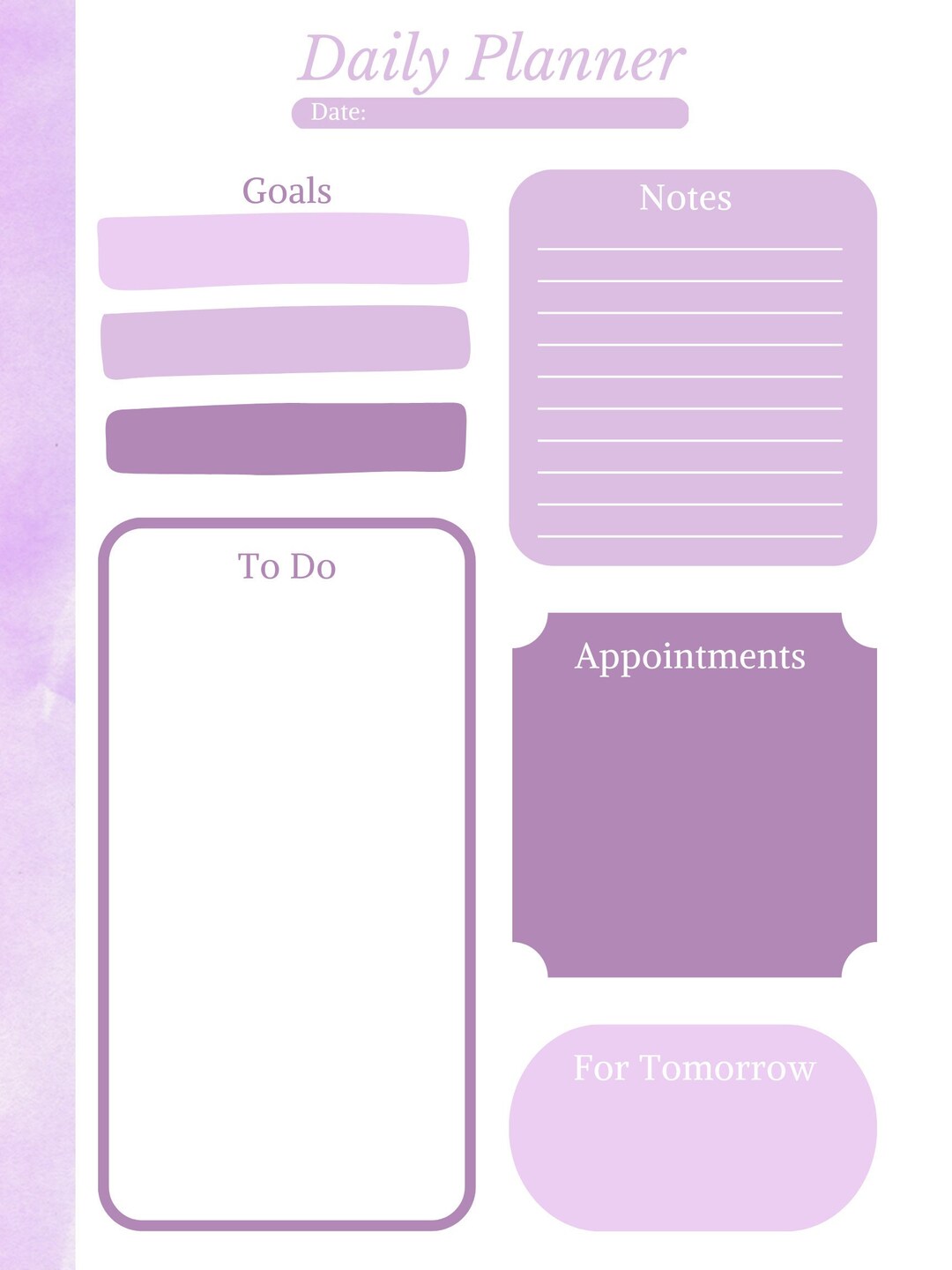 Simple Daily Planner Purple - Etsy