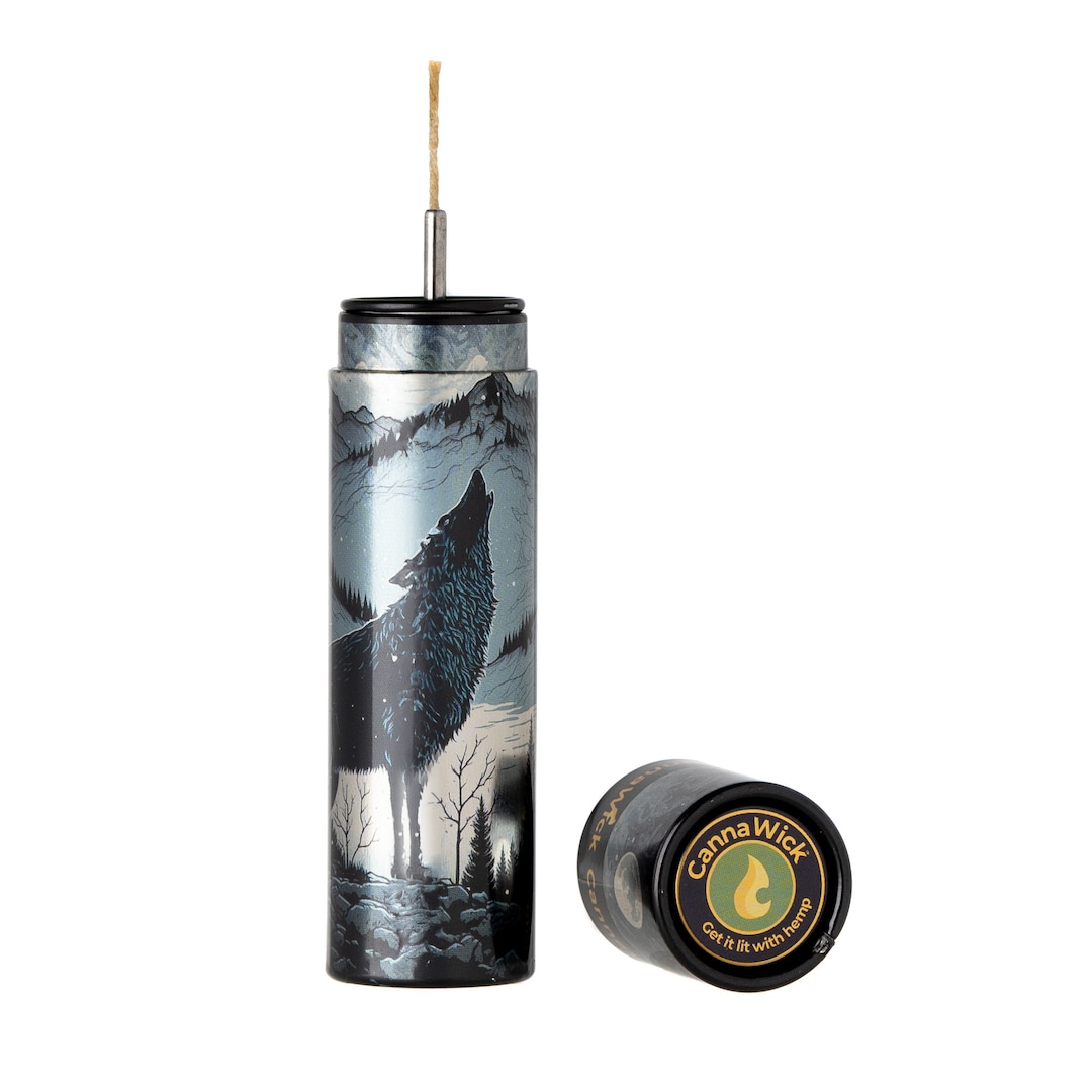 Tundra Wolf metallic Finish Cannawick Hemp Wick Dispenser - Etsy