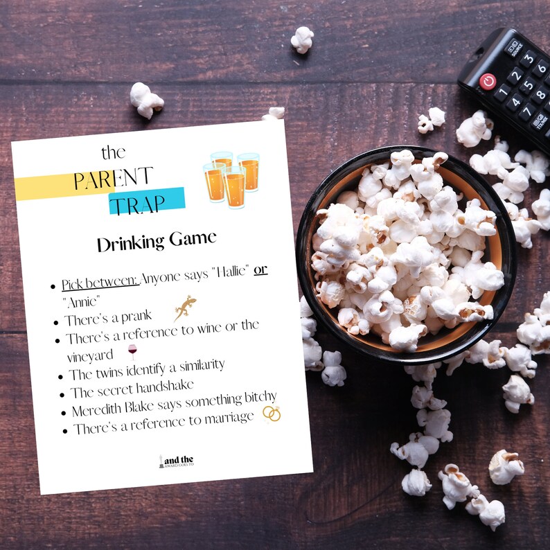 The Parent Trap Movie Party Game Printable Downloadable Game ...