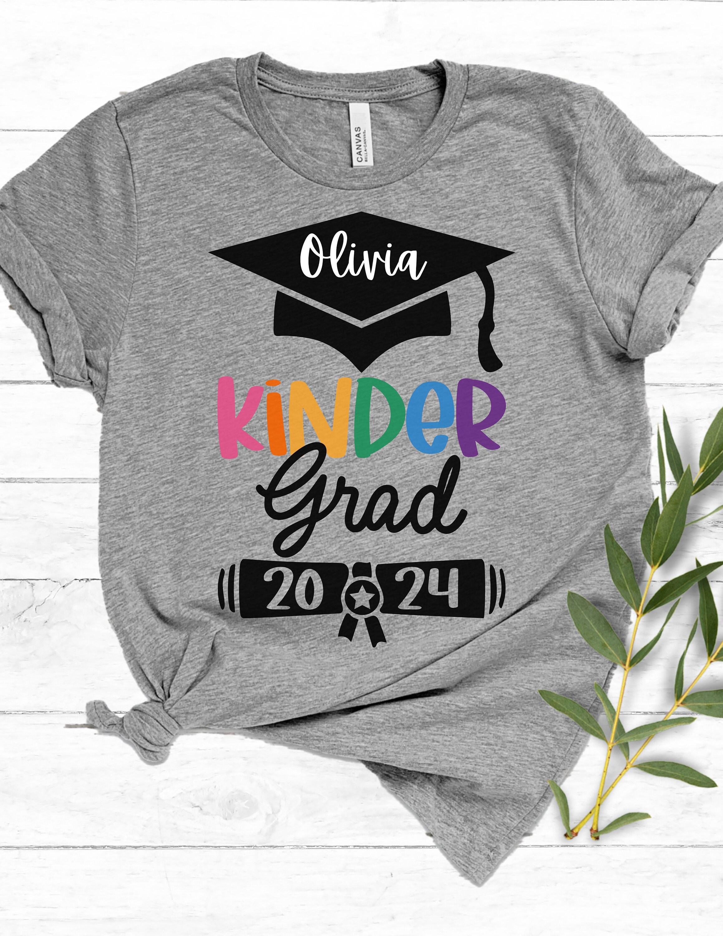 Kindergarten Graduation Shirt, Personalized 2024 Kindergarten Graduate ...
