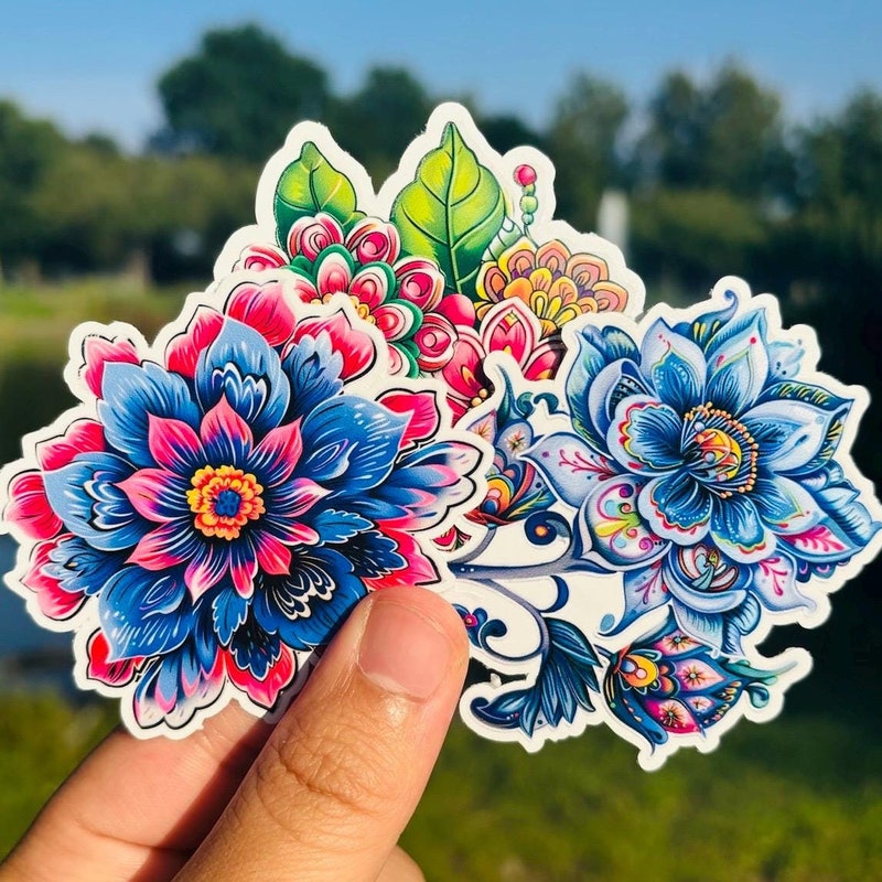 Flower Stickers - Etsy