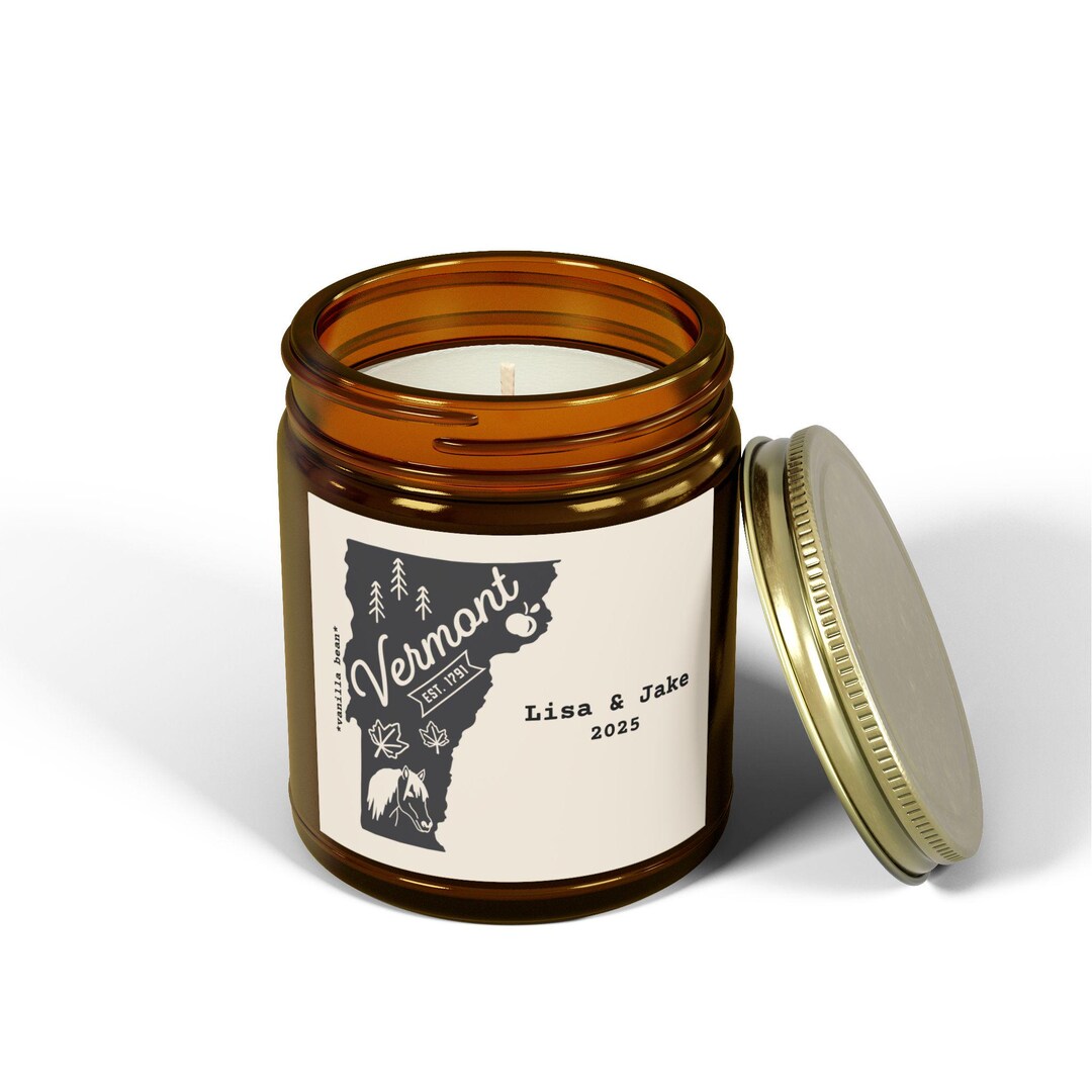 Personalized Vermont State Candle, Custom Scented Candle - Etsy