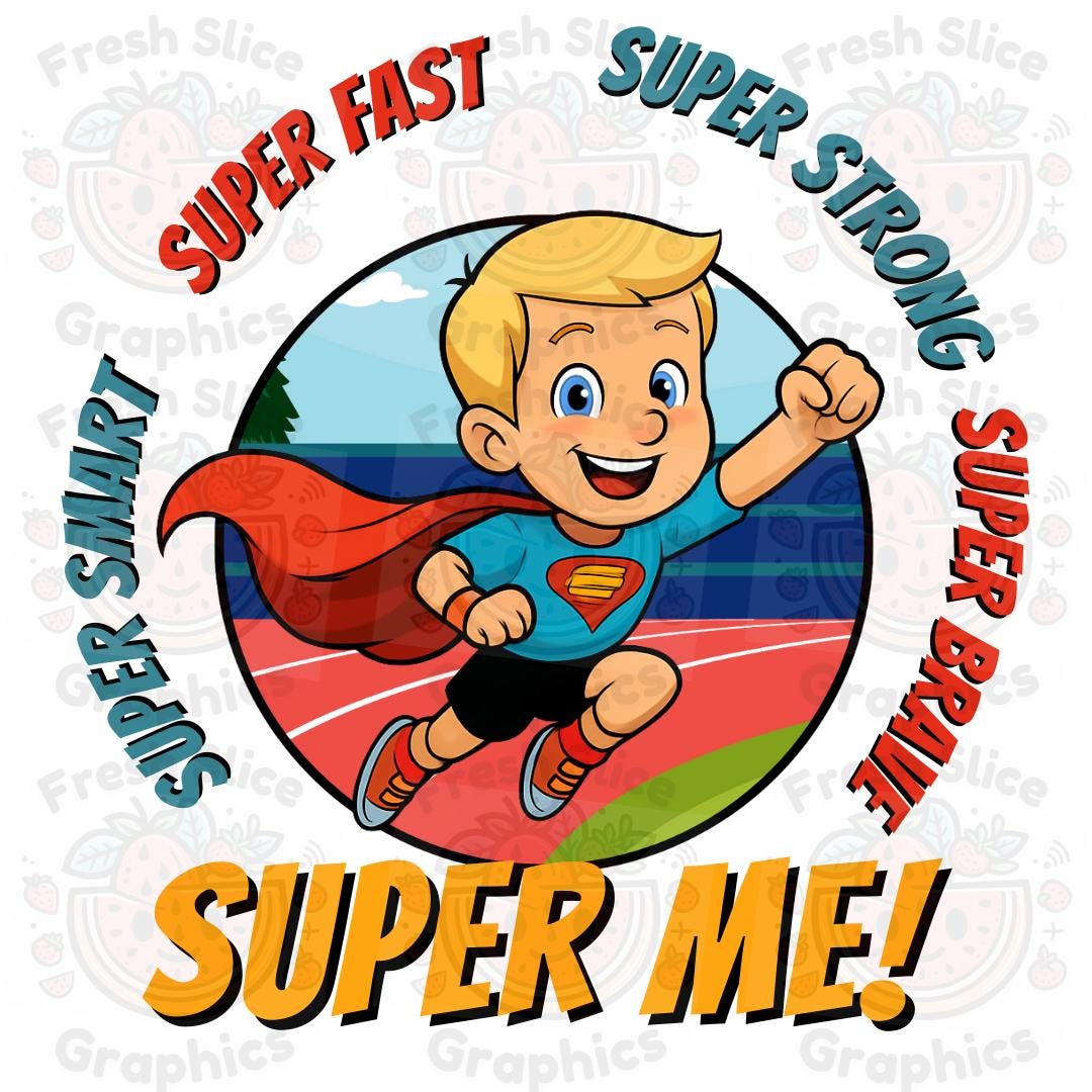 Blonde Boy Superhero: Cartoon SVG PNG Cricut Design - Etsy