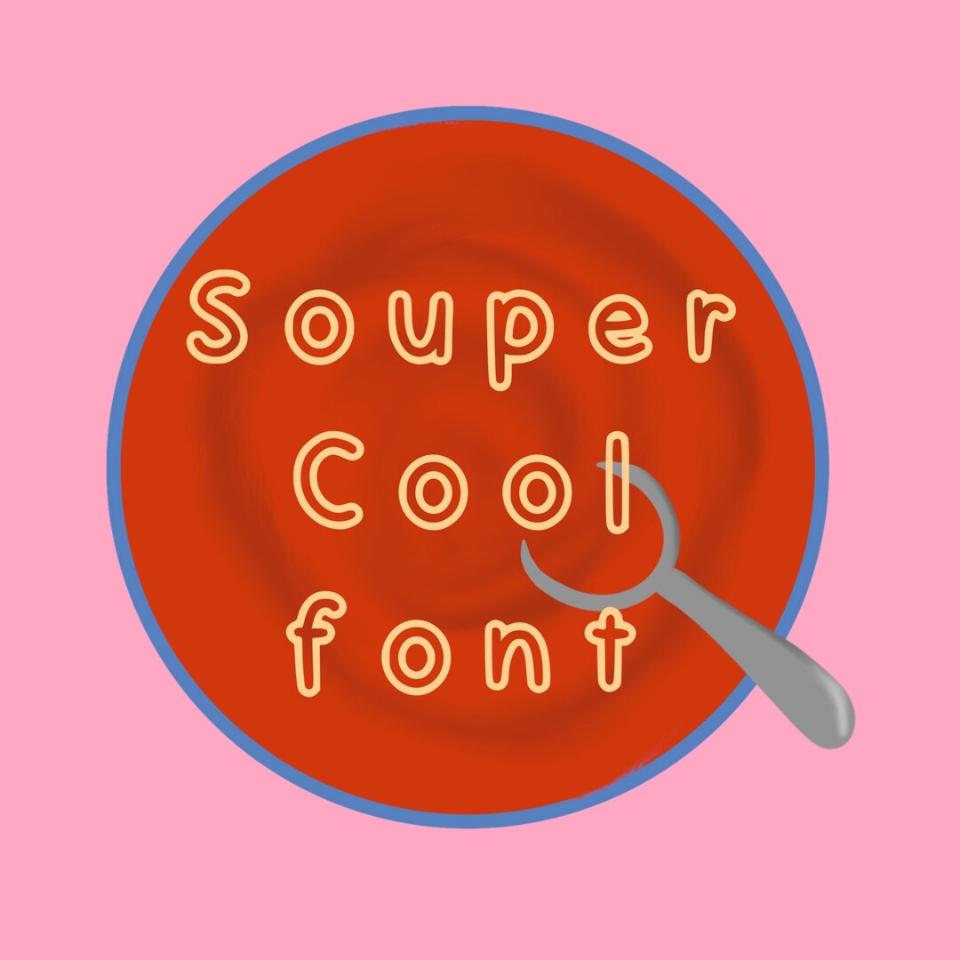 Souper Cool Font, Alphabet Letter Font, Alphabet Soup Letters, Fun Font ...