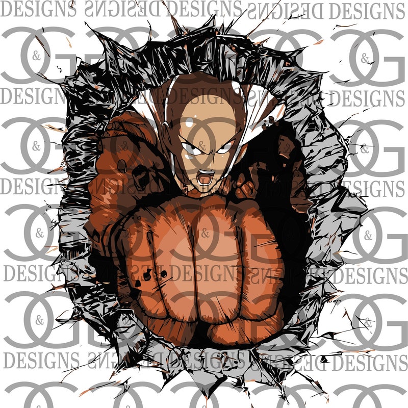 One Punch Man Anime Drawing - Etsy