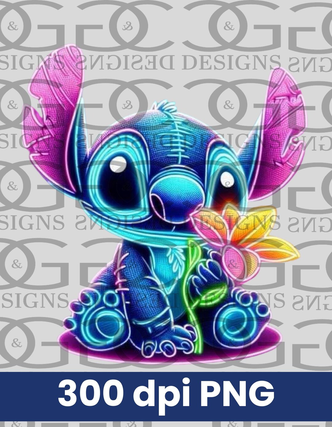 Neon Stitch PNG - Etsy