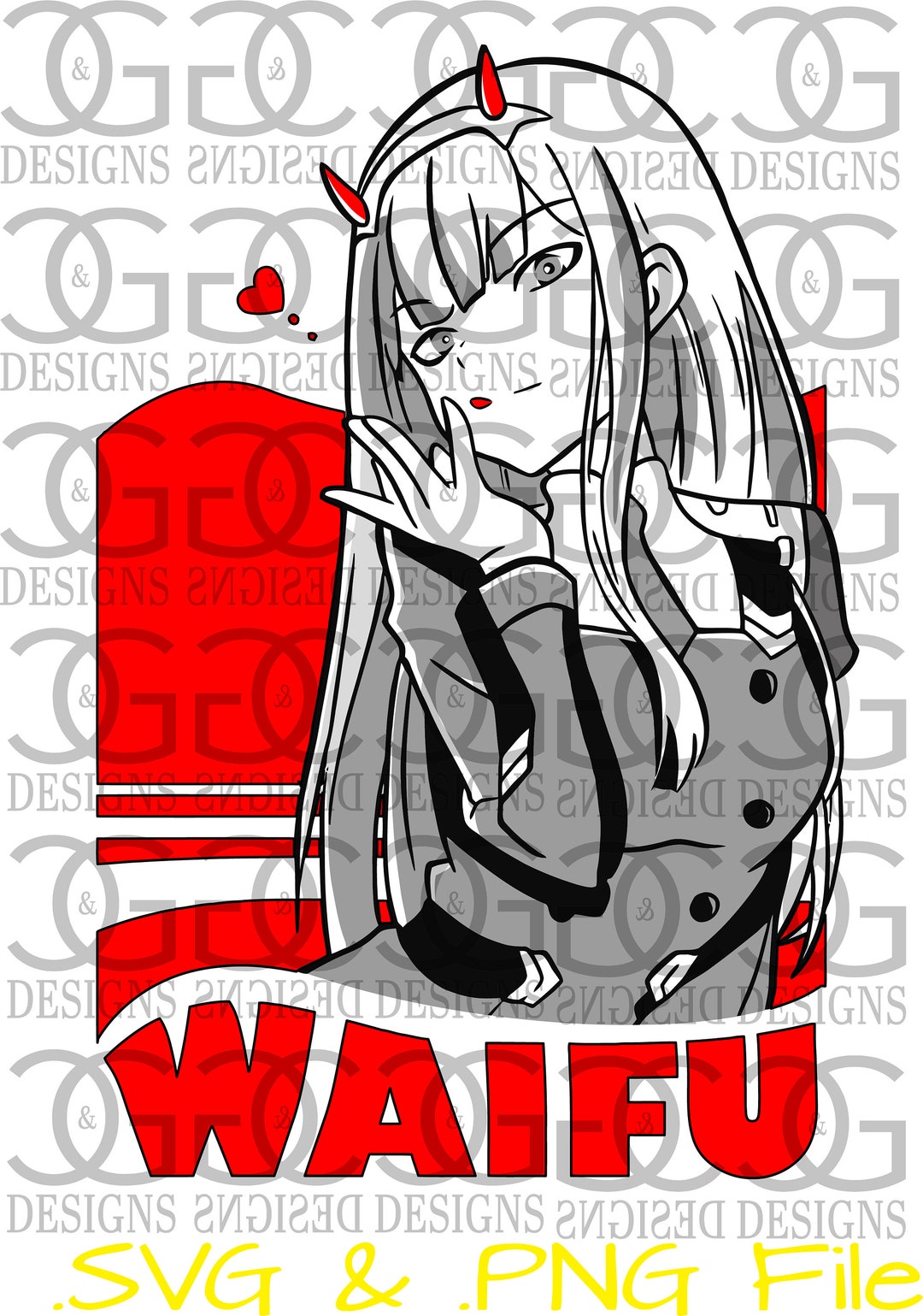 Waifu 0 SVG & PNG for T-shirts, Decals Etc. - Etsy