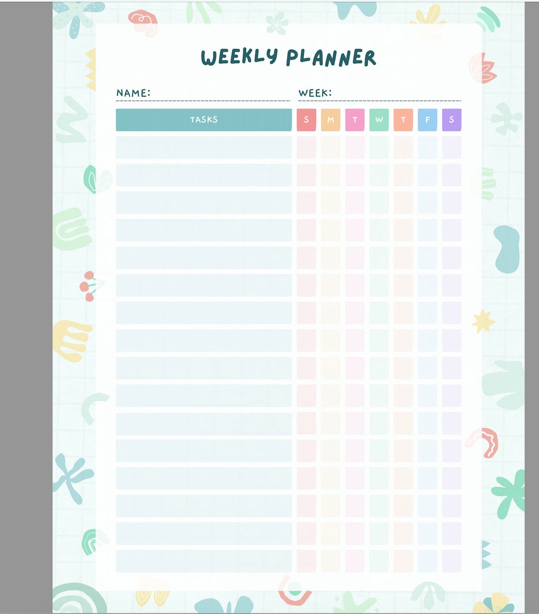 Customizable Healthy Habits Tracker - Etsy