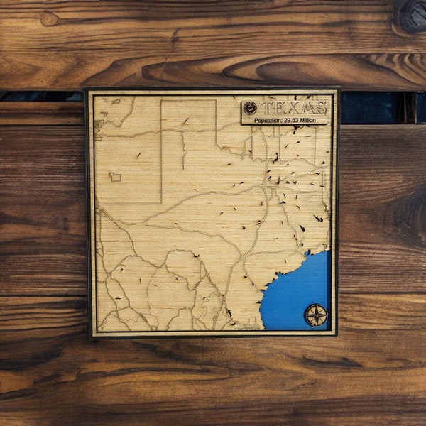 3d Topographical Map of Texas - Etsy