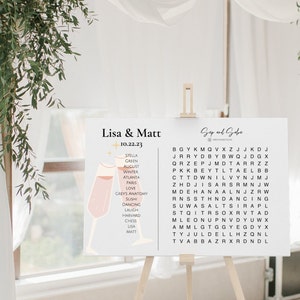 Custom Engagement Party Wordsearch - Wedding Wordsearch - Bridal Shower ...