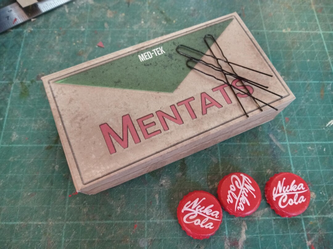 Fallout Mentats Box With 3 Caps and Bobby Pins - Etsy