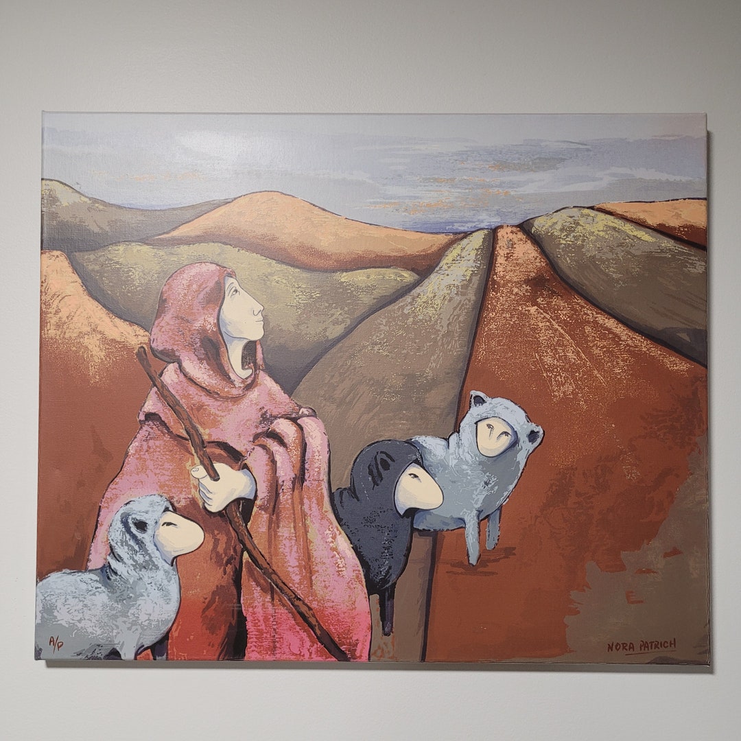 Shepherdess, Contemporary Abstract Acrylic Painting by Nora Patrich ...