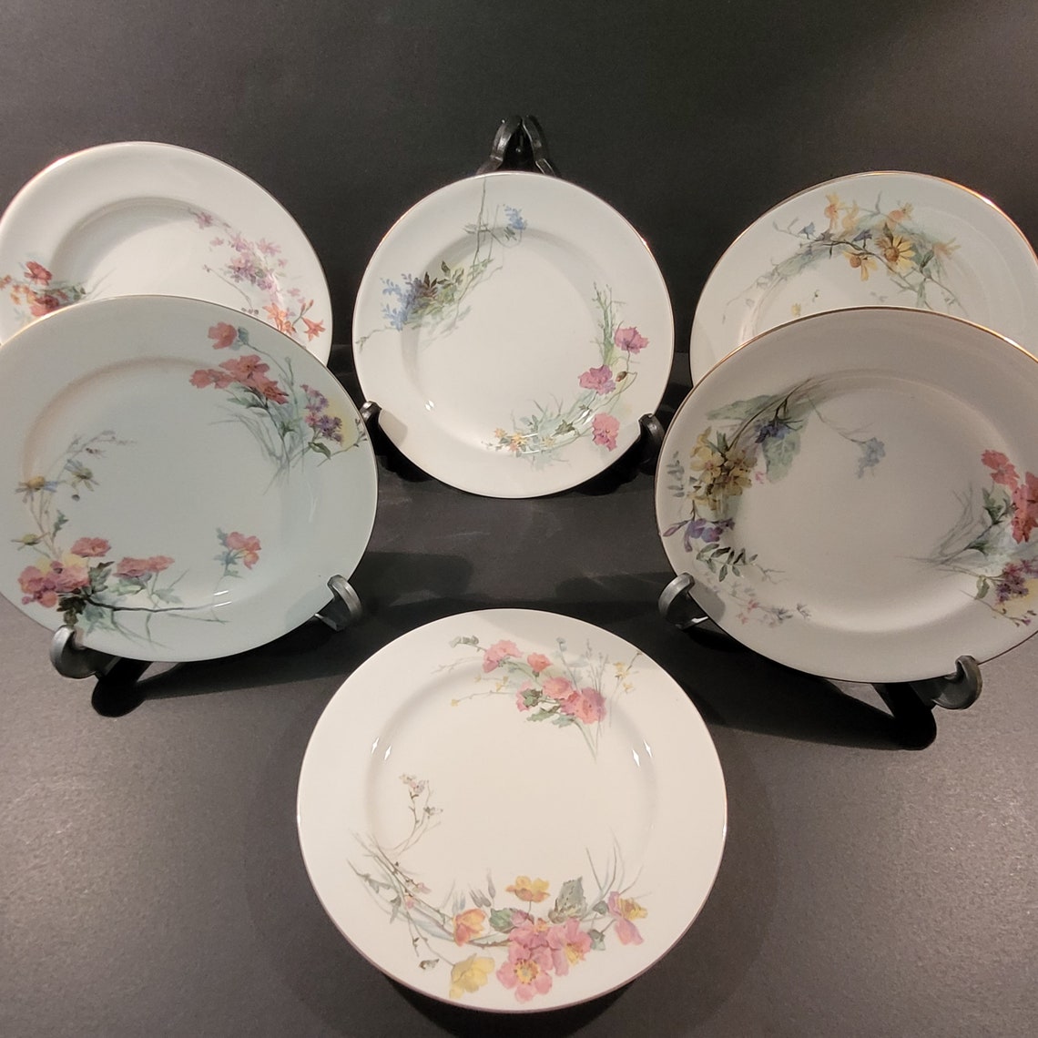 Rare Antique Royal Worcester Tea Set and Plates, C.1880s, Hand-painted ...