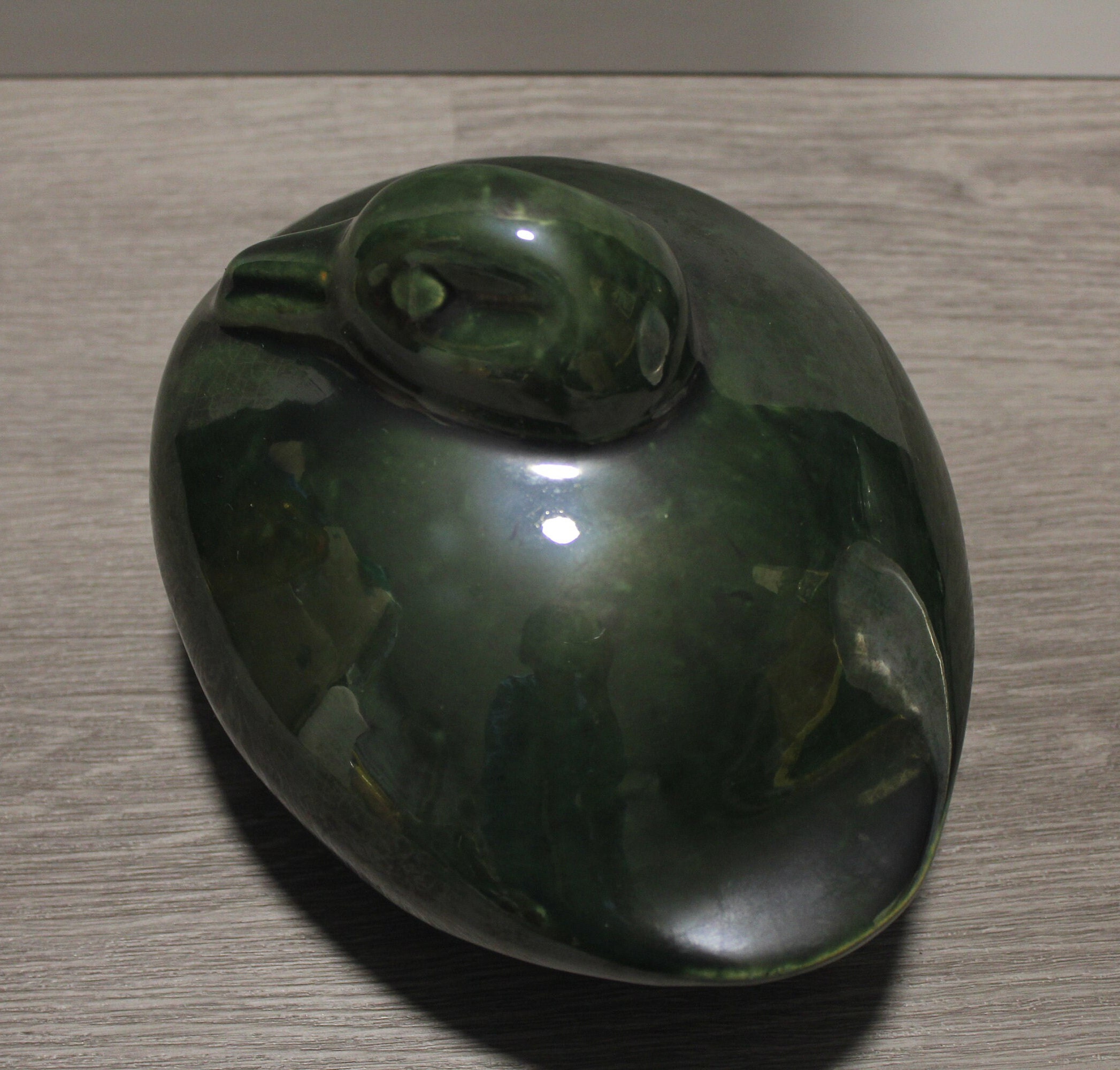 50s Mid-century Green Ceramic Duck, Accent Statue, Decoration Sculpture ...