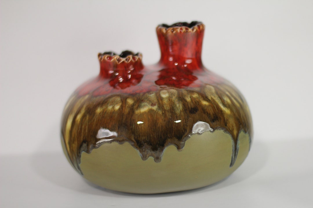 Mid-century Germany Volcano Lava Drip Glaze Double Opening - Etsy