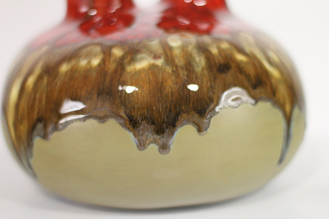 Mid-century Germany Volcano Lava Drip Glaze Double Opening - Etsy