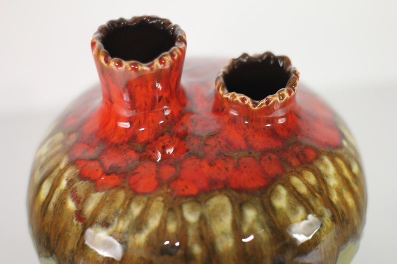 Mid-century Germany Volcano Lava Drip Glaze Double Opening - Etsy