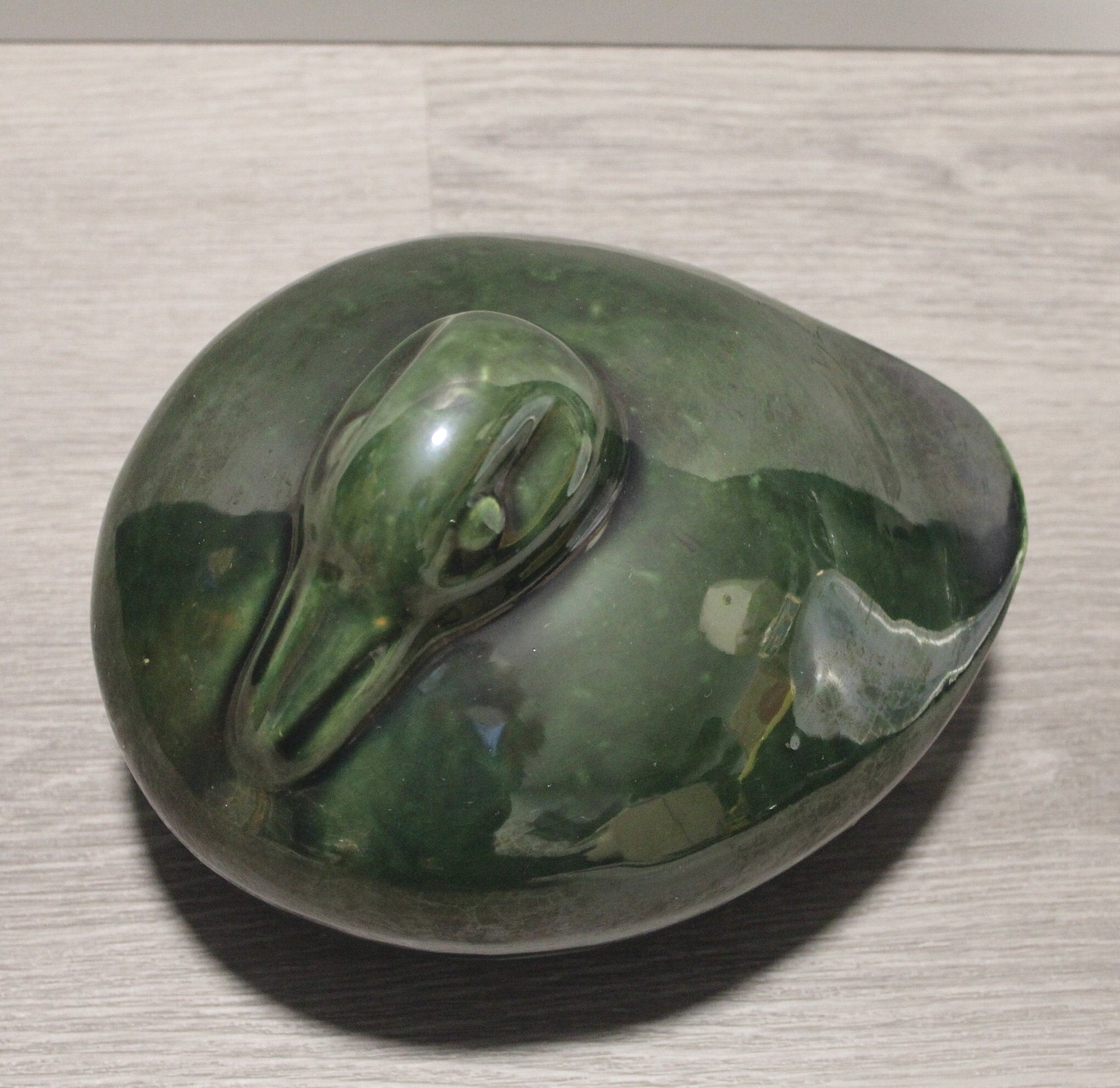 50s Mid-century Green Ceramic Duck, Accent Statue, Decoration Sculpture ...