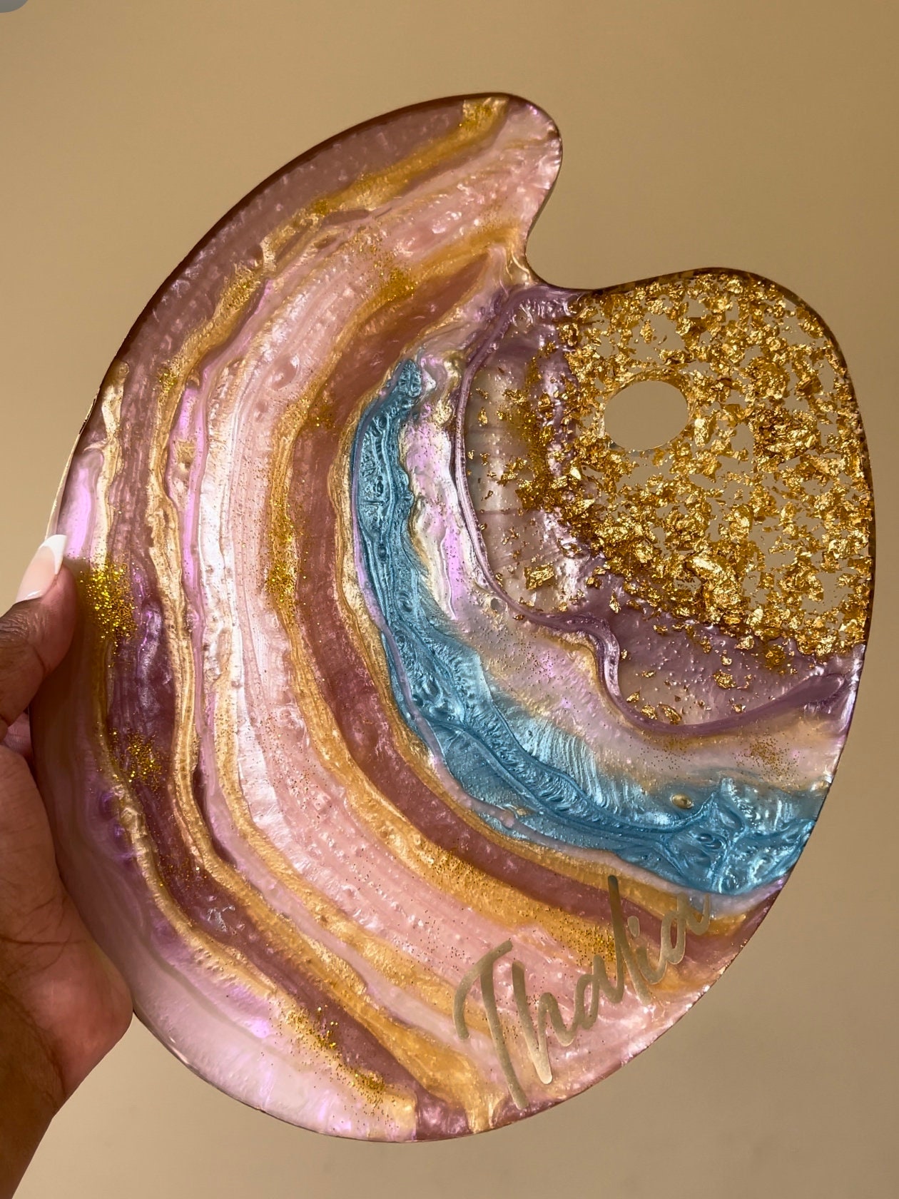Custom Artist Palette, Handmade Resin Painter's Palette - Etsy