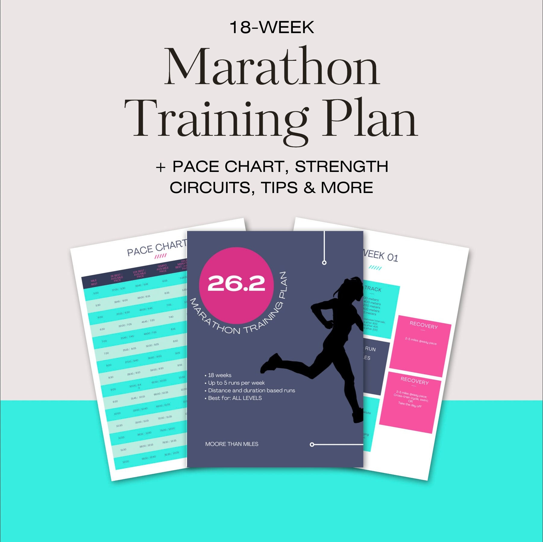18-week Marathon Training Plan [PDF] - Etsy