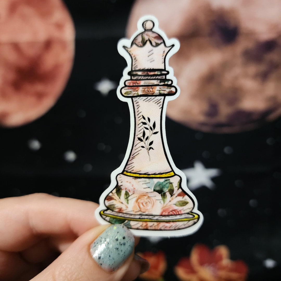 Chess Queen - Cute Chess Antique Inspired Sticker for Water Bottles ...
